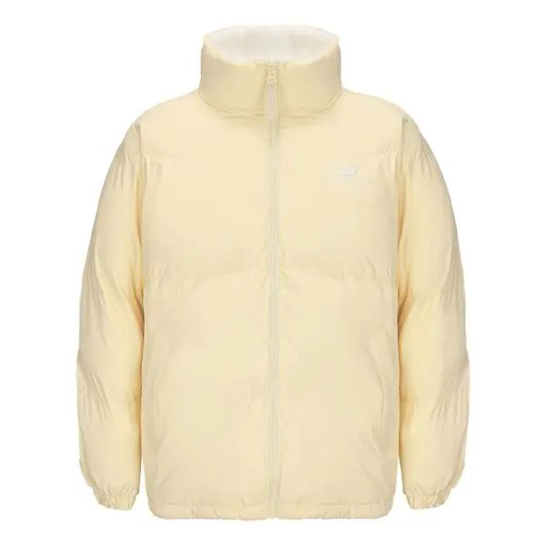 NEW BALANCE Reversible Fleece And Quilted Jacket - Yellow/white