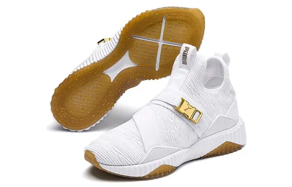 PUMA Defy Varsity Mid "white Metallic Gold
