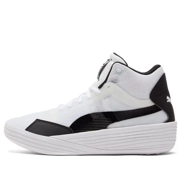 PUMA Clyde All-pro Mid Basketball Sneakers - White/black