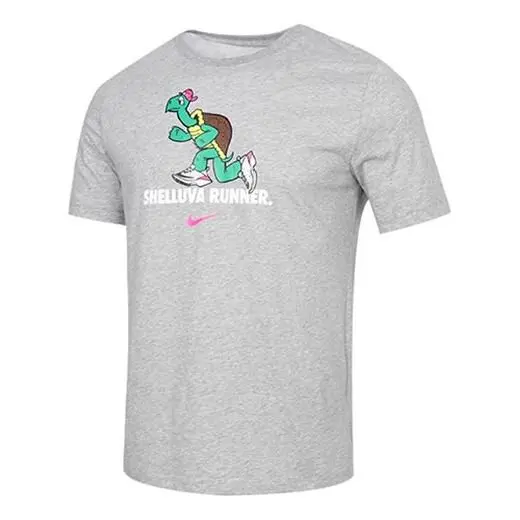Nike Dri-fit Tortoise Printed Short Sleeve Tee - Grey