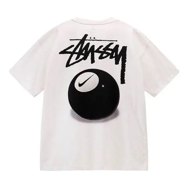 Nike X Stussy 8 Ball T-shirt Asia Sizing 'white - White/black