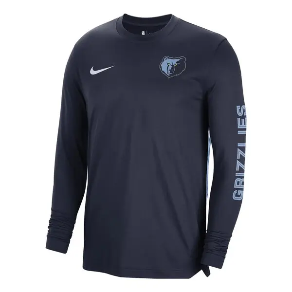 Nike X Nba Memphis Grizzlies Dri-fit Long Sleeve T-shirt - Navy