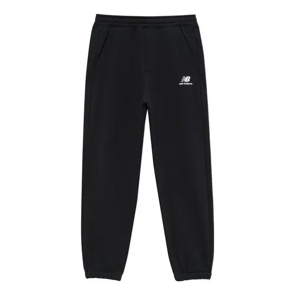 NEW BALANCE Essentials Stacked Logo Trousers - Black