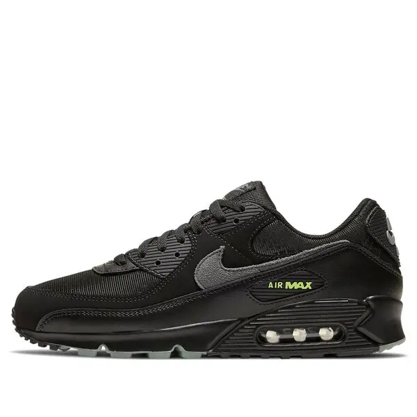 Nike Max 90 "halloween Black" Sneakers - Black/grey/volt