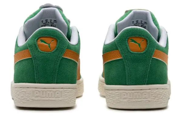 PUMA Suede Patch Sneakers - Green/orange