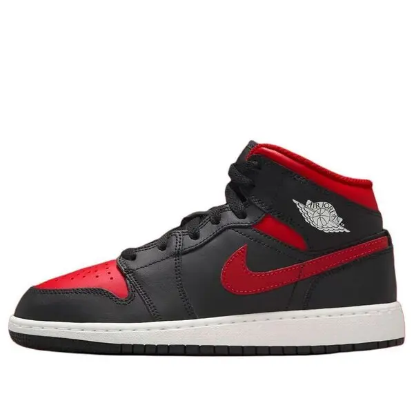 JORDAN 1 Mid "bred - Black/red