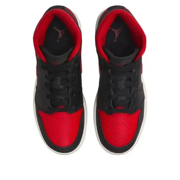 JORDAN 1 Mid "bred - Black/red