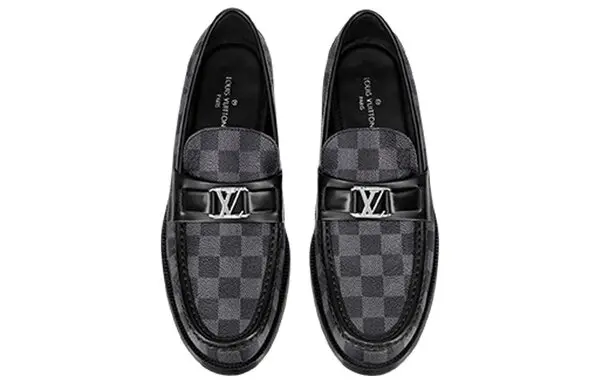 LOUIS VUITTON Major Loafers - Black/grey/silver