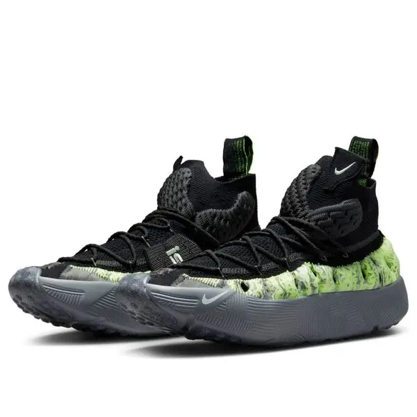 Nike Ispa Sense Flyknit High Top Sneakers - Green/black