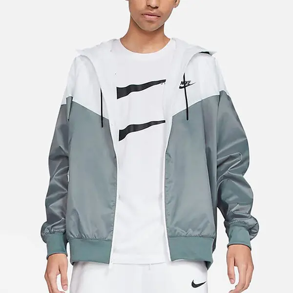 Nike Sport Zipper Hoodie Wind-proof Jacket - Graywhite