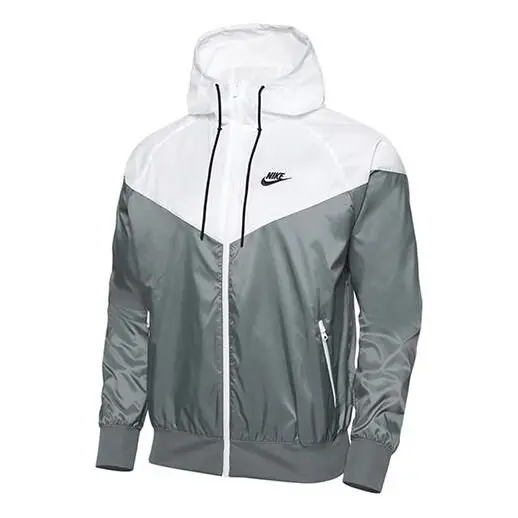 Nike Sport Zipper Hoodie Wind-proof Jacket - Graywhite