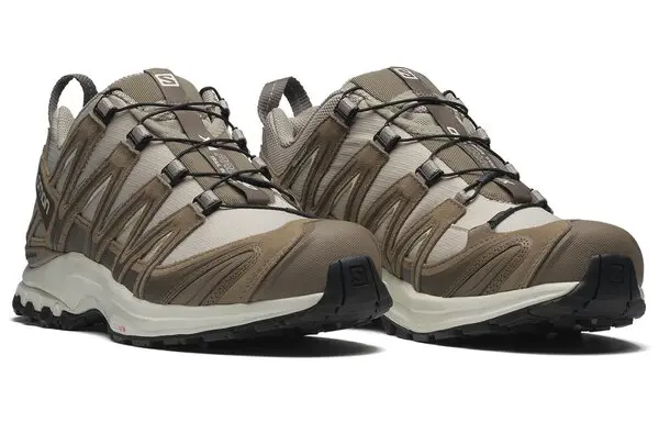 SALOMON Xa Pro 3d Adv Suded Athletic Sneakers - Grey/khaki/green