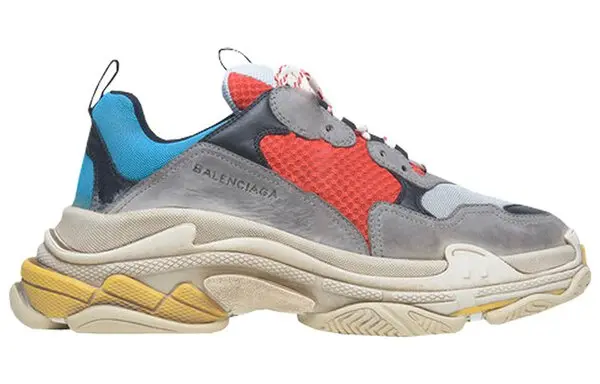 Balenciaga Triple S Sneakers - Grey/blue/red