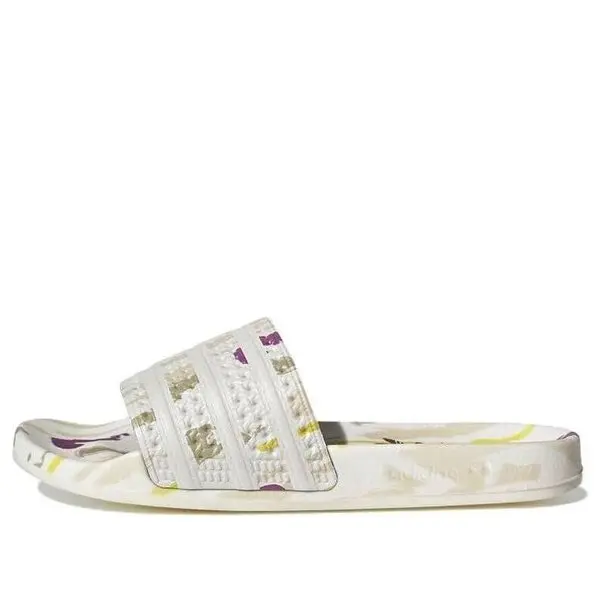 Adidas Adilette Thebe Magugu Slides - Cloud White/cloud White/core Black