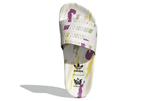 Adidas Adilette Thebe Magugu Slides - Cloud White/cloud White/core Black