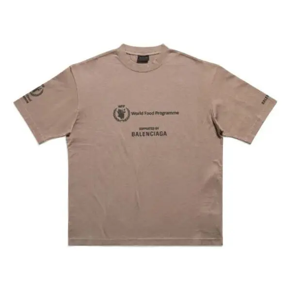 Balenciaga X Wfp T-shirt Medium Fit - Beige