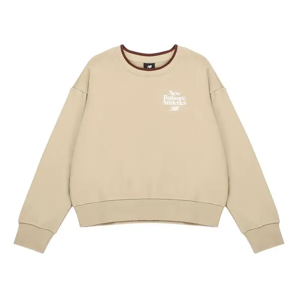 NEW BALANCE Athletics 70s Crewneck Sweatshirt - Beige/white