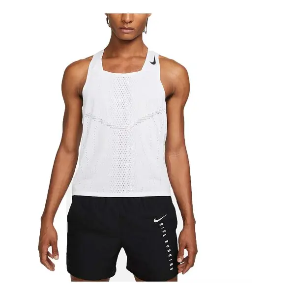 Nike Dri-fit Adv Aeroswift Racing Vest - White/black