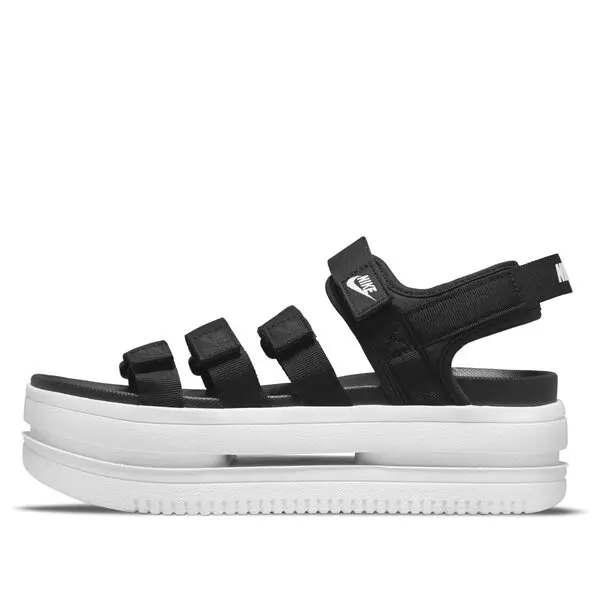 Nike Icon Classic Sandal With Platform Sole - Black/white