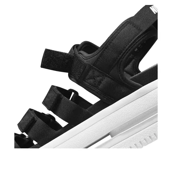 Nike Icon Classic Sandal With Platform Sole - Black/white