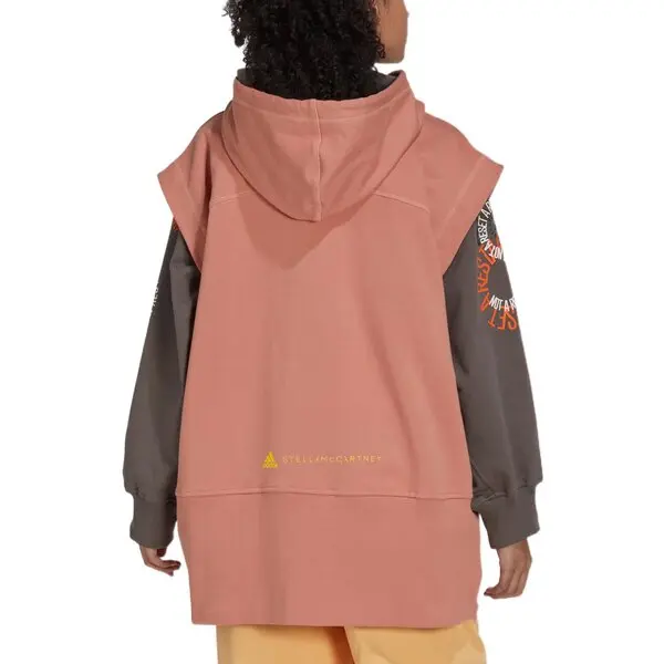 Adidas Logo Alphabet Printing Pattern Zipper Hooded Sleeveless