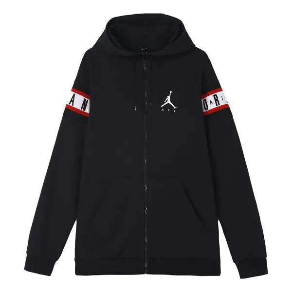 JORDAN Air Sports Zip-up Hooded Jacket - Black