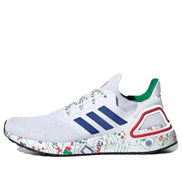 Adidas Ultraboost 20 'mahjong' Athletic Sneakers - White/blue/green