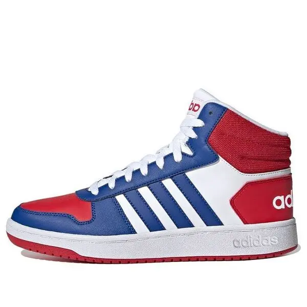 Adidas Hoops 2.0 Mid Sneakers - White/blue/red