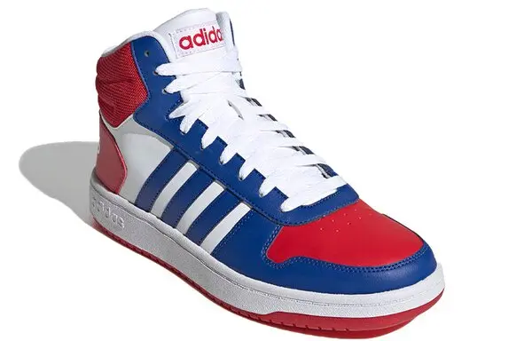 Adidas Hoops 2.0 Mid Sneakers - White/blue/red