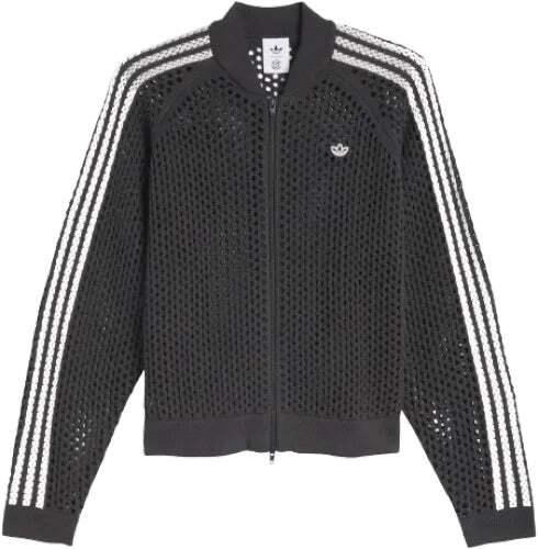 Adidas X Clot Fw24 Crochet Track Jacket Asia Sizing 'black Carbon - Charcoal