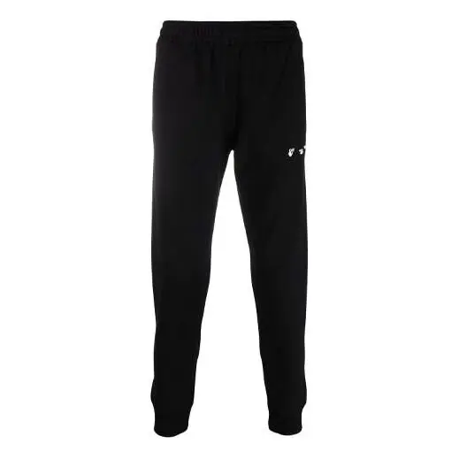 Off-White Ss21 Solid Color Logo Sports Pants/trousers/joggers - Black