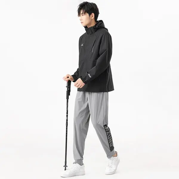 Mizuno Logo Zip-up Hooded Jacket - Black