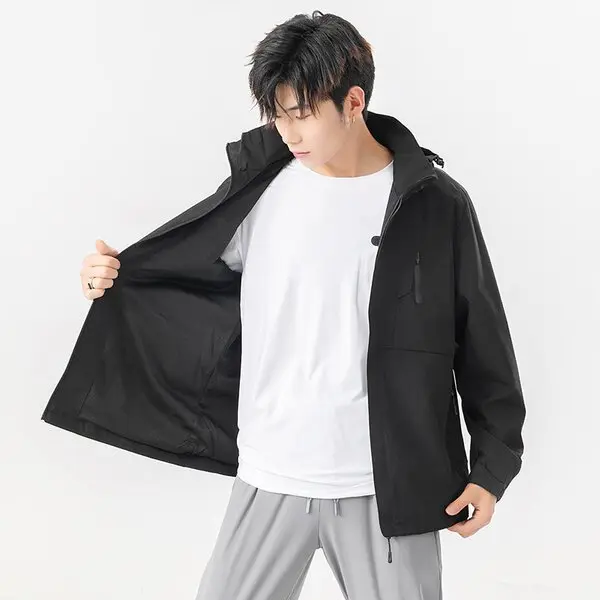 Mizuno Logo Zip-up Hooded Jacket - Black