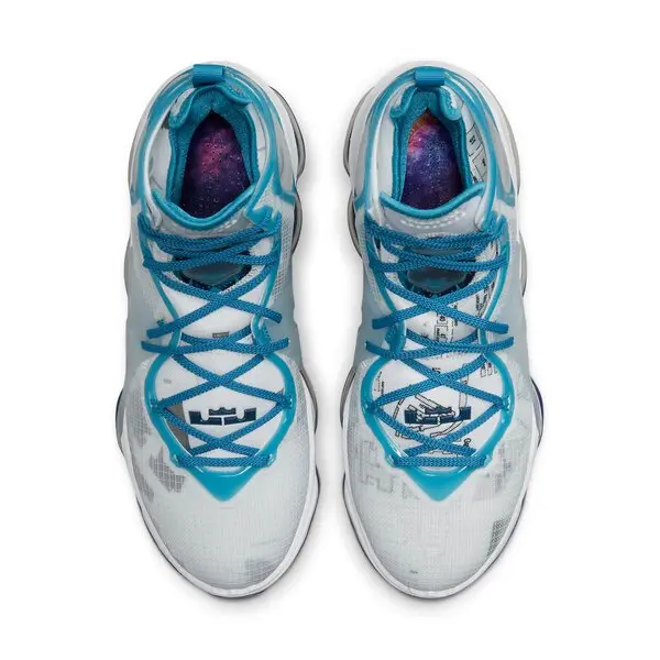Nike Space Jam X Lebron 19 Ep 'sweatsuit' Athletic Sneakers - Silvergrey/blue