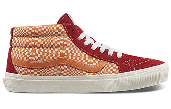 VANS Mid-top Casual Skate Shoes - Orange/red