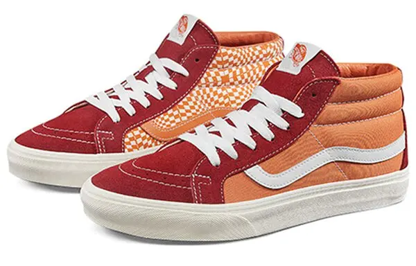 VANS Mid-top Casual Skate Shoes - Orange/red