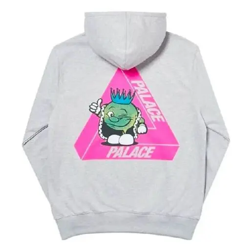 PALACE Graphic Print Hoodie - Grey