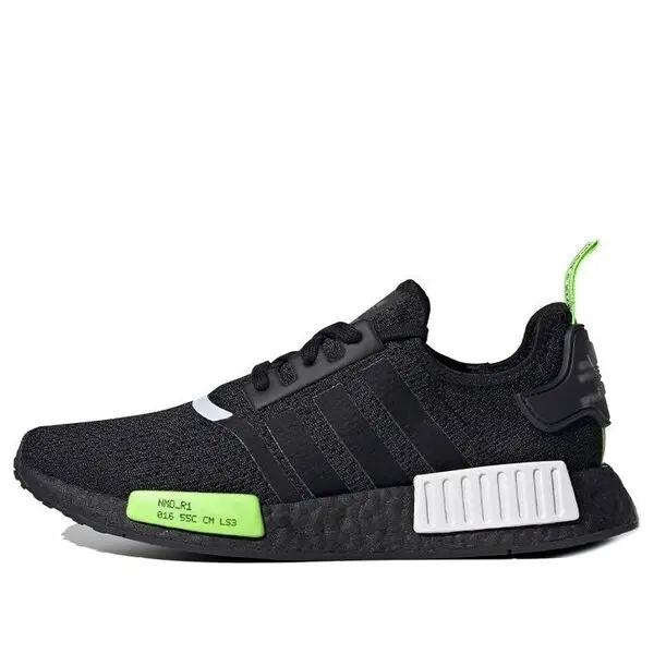 Adidas Nmd_r1 "black Signal Green" Sneakers - Black/volt