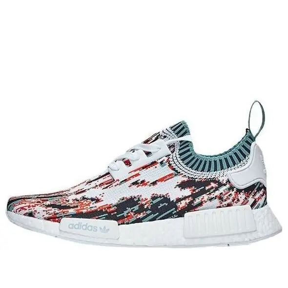 Adidas X Sneakersnstuff Nmd_r1 Primeknit 'datamosh' Sneakers - White/black/red