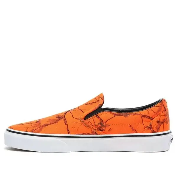 VANS Classic Slip-on Camouflage Print Casual Shoes - Orange
