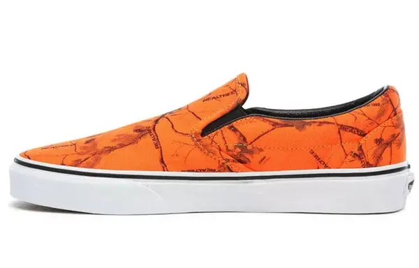 VANS Classic Slip-on Camouflage Print Casual Shoes - Orange