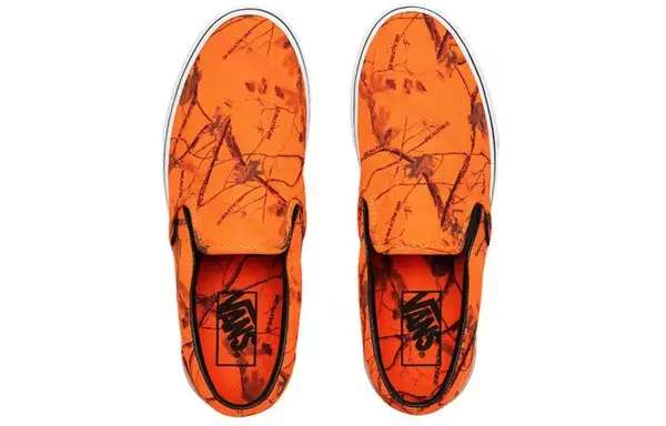 VANS Classic Slip-on Camouflage Print Casual Shoes - Orange
