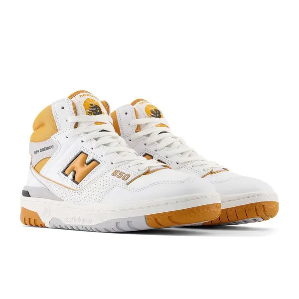NEW BALANCE 650r "canyon" High Top Sneakers - White/brown