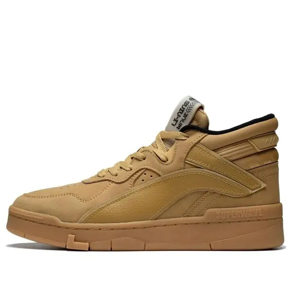 LI-NING Superwave Mid Leather Sneakers - Yellow/tan