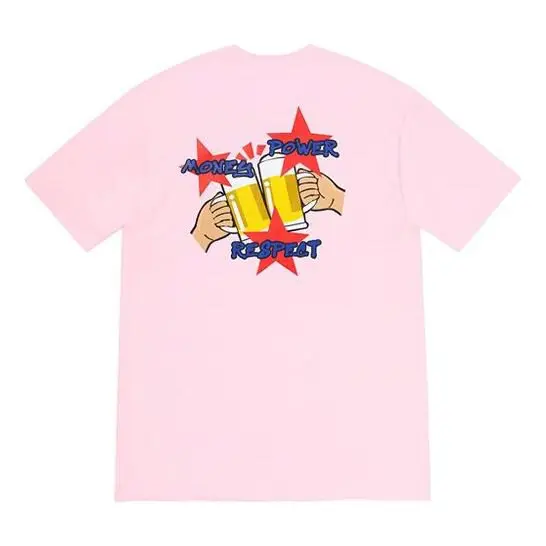 Supreme Fw19 Week 17 Money Power Respect Tee - Light Pink