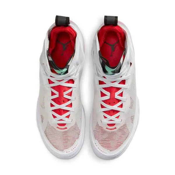 JORDAN Air 37 "hare" High Top Sneakers - White/red