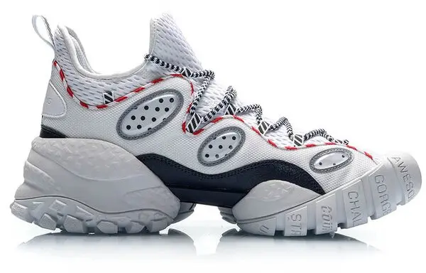 LI-NING Countflow Monster Eye Mid-top Sneakers - White/red