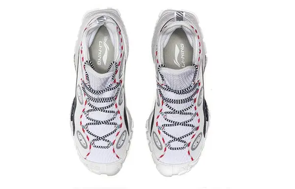LI-NING Countflow Monster Eye Mid-top Sneakers - White/red