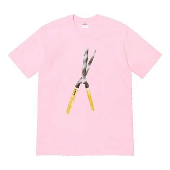 Supreme Ss19 Shears Tee Large Scissors Printing Short Sleeve - Pink
