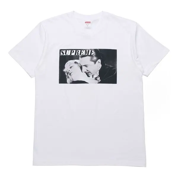 Supreme Ss19 Bela Lugosi Tee Vampire Printing Short Sleeve - White